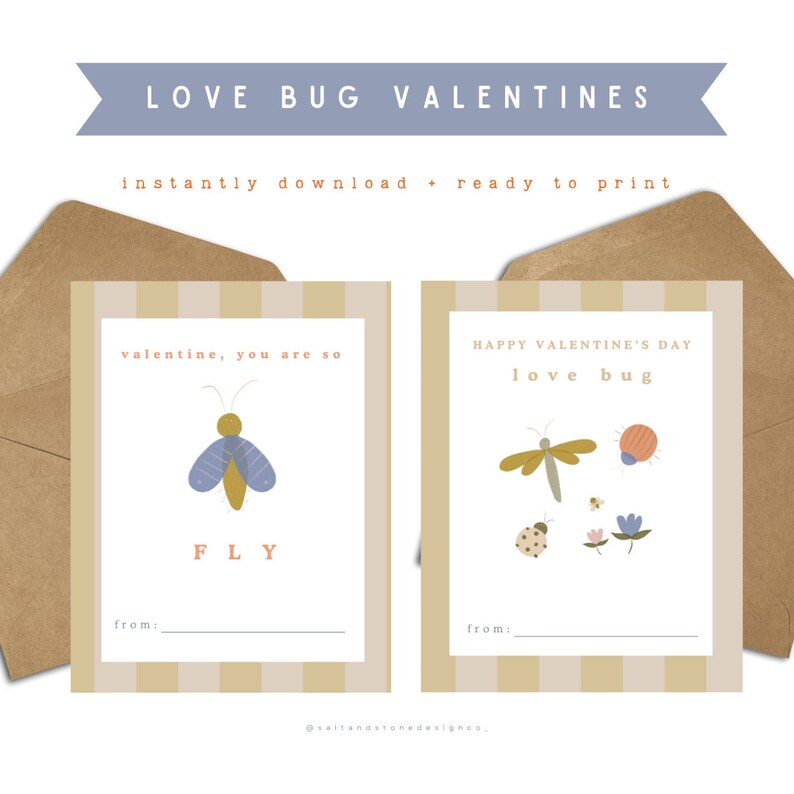 Bug Valentine's Day Cards Printable Kids Love Bug Valentine Cards ...