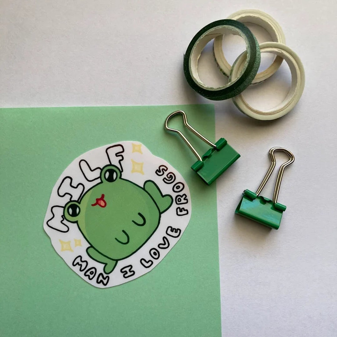 Funny Frog Sticker - Etsy