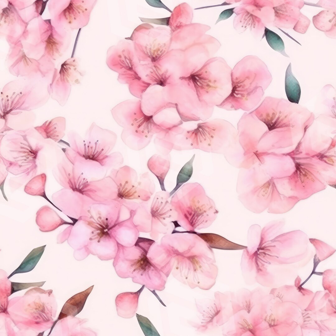 Cherry Blossoms - Digital Download Tile Pattern - Etsy