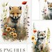 Cute Baby Wolf PNG, Watercolor Clipart, Transparent PNG, Goodnotes ...