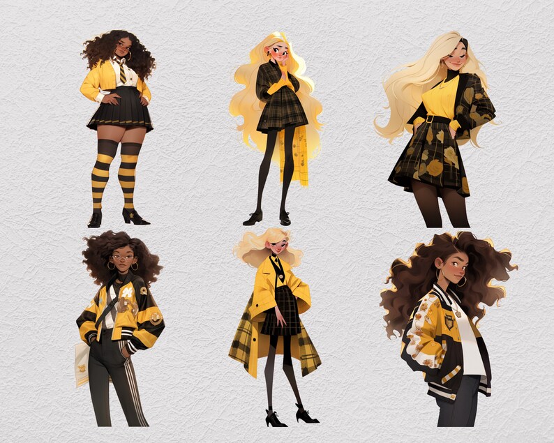108 Hufflepuff Students Clipart, School Wizard Students Clipart PNG ...