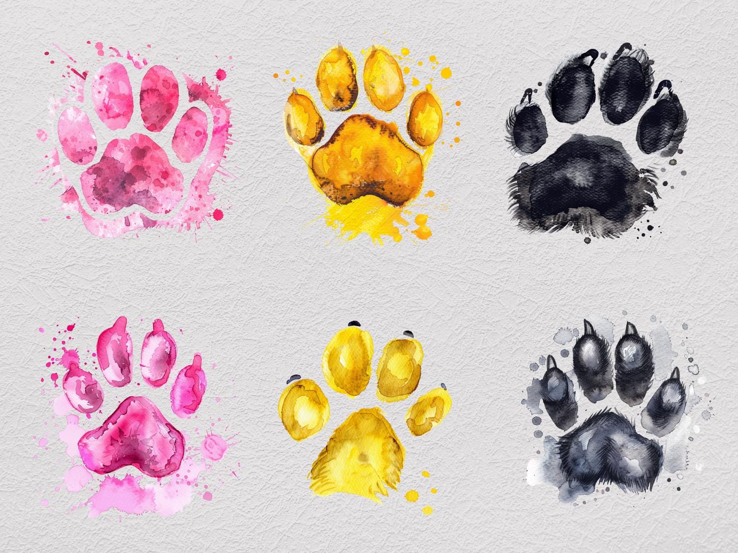 56 Watercolor Dog Paws Clip Art, Transparent PNG, Beautiful Dog Paws ...