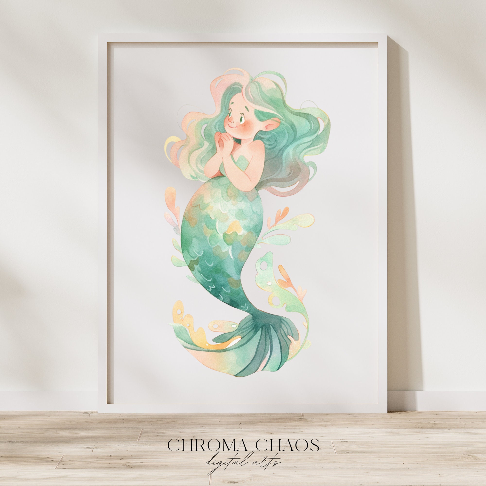 Cute Chubby Mermaid Clipart PNG Mermaid PNG Mermaid Clipart - Etsy