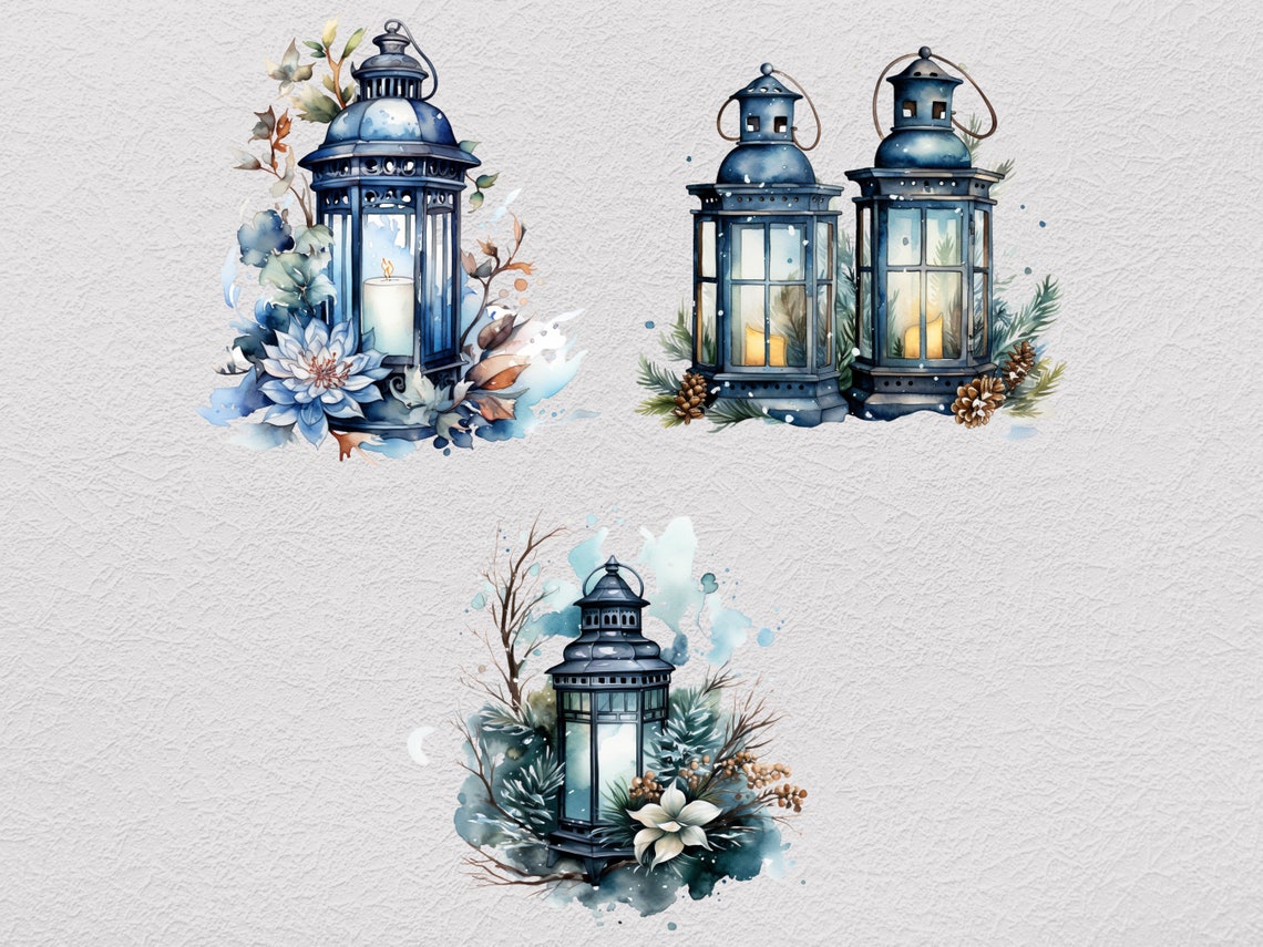 Winter Lantern Clipart PNG, Lantern PNG, Winter Clip Art, Scrapbook ...