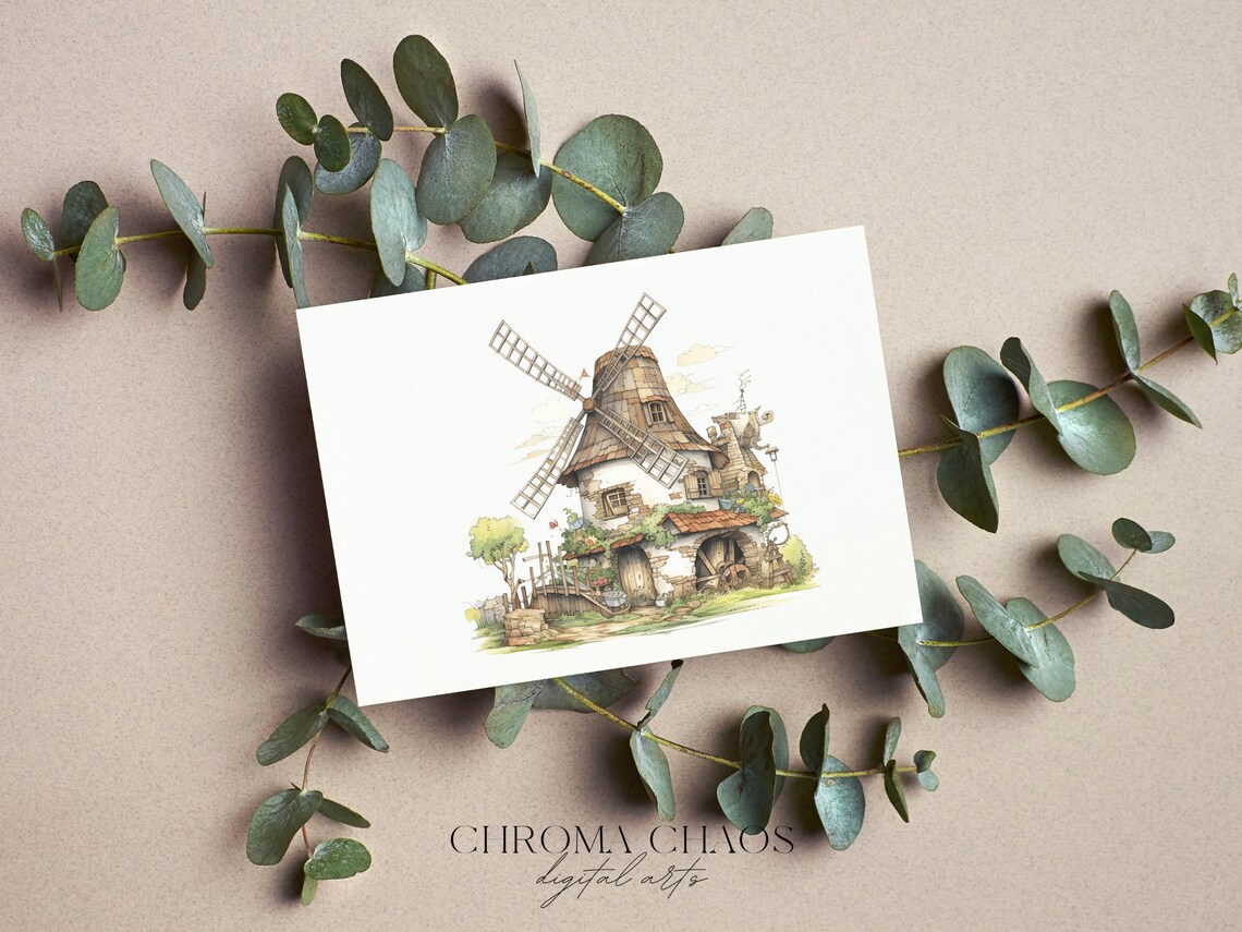 24 Farm Windmills Clipart PNG Sublimation Bundle Transparent - Etsy