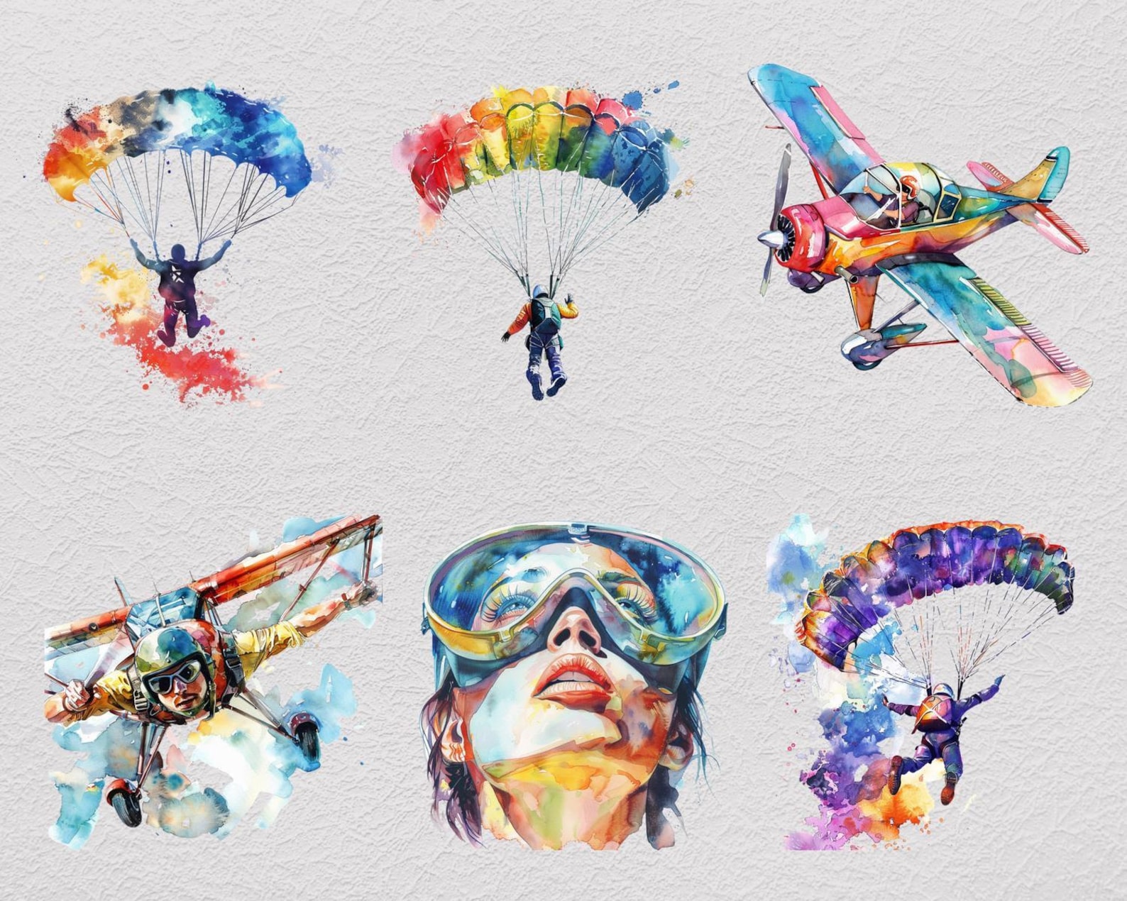 Skydiving Clipart PNG, Decoration Clip Art, Scrapbook Junk Journal ...