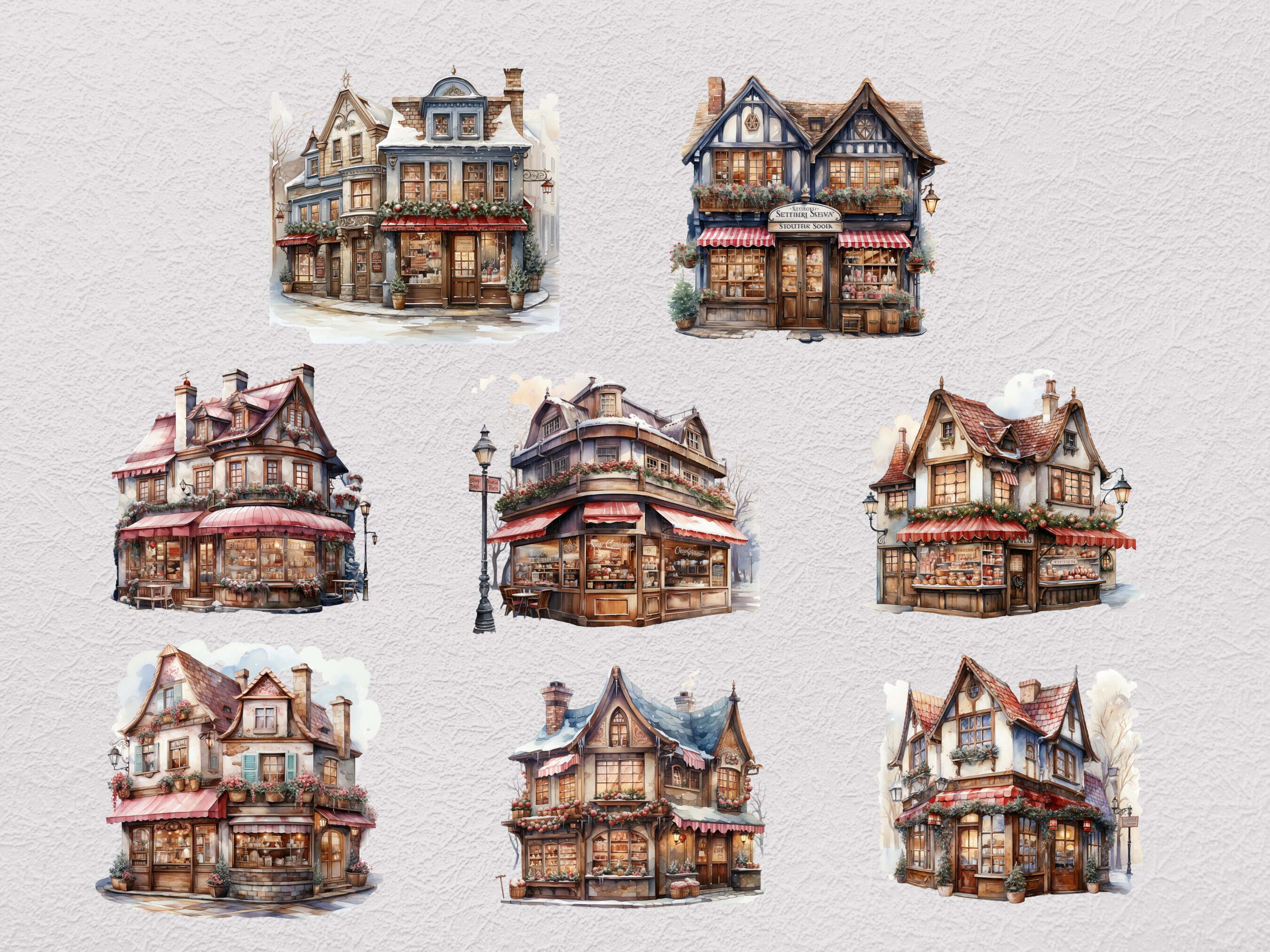 48 Watercolour Festive Bakery Clipart Bundle Christmas Bakery - Etsy