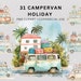 Campervan Holiday Clipart PNG Bundle Transparent Background Clip Art ...