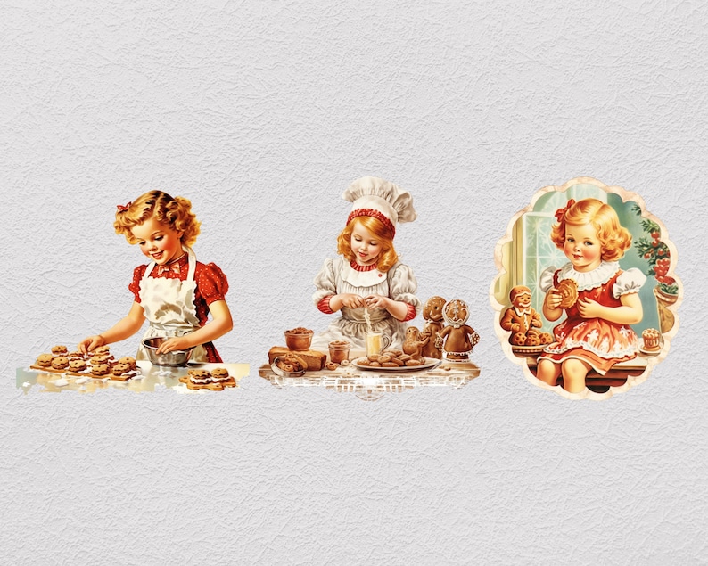 Vintage Baking Clipart PNG, Baking PNG, Bake Clip Art, Scrapbook, Junk ...