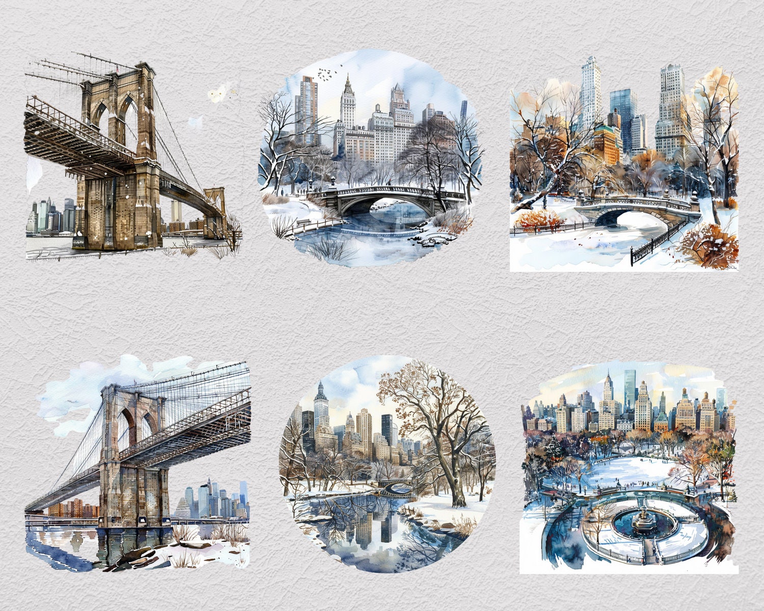 75 Winter in New York Clipart, City Bundle, New York City Clipart, Cozy ...