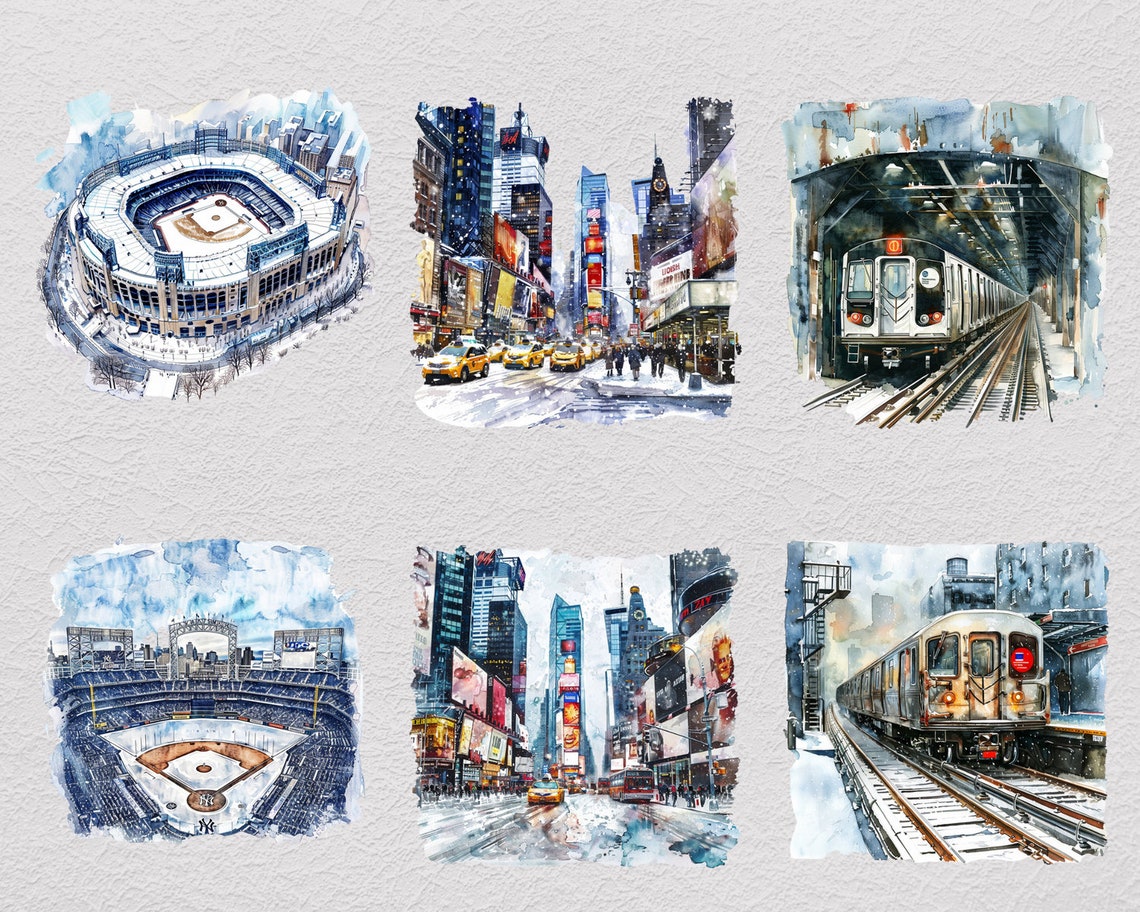 75 Winter in New York Clipart, City Bundle, New York City Clipart, Cozy ...