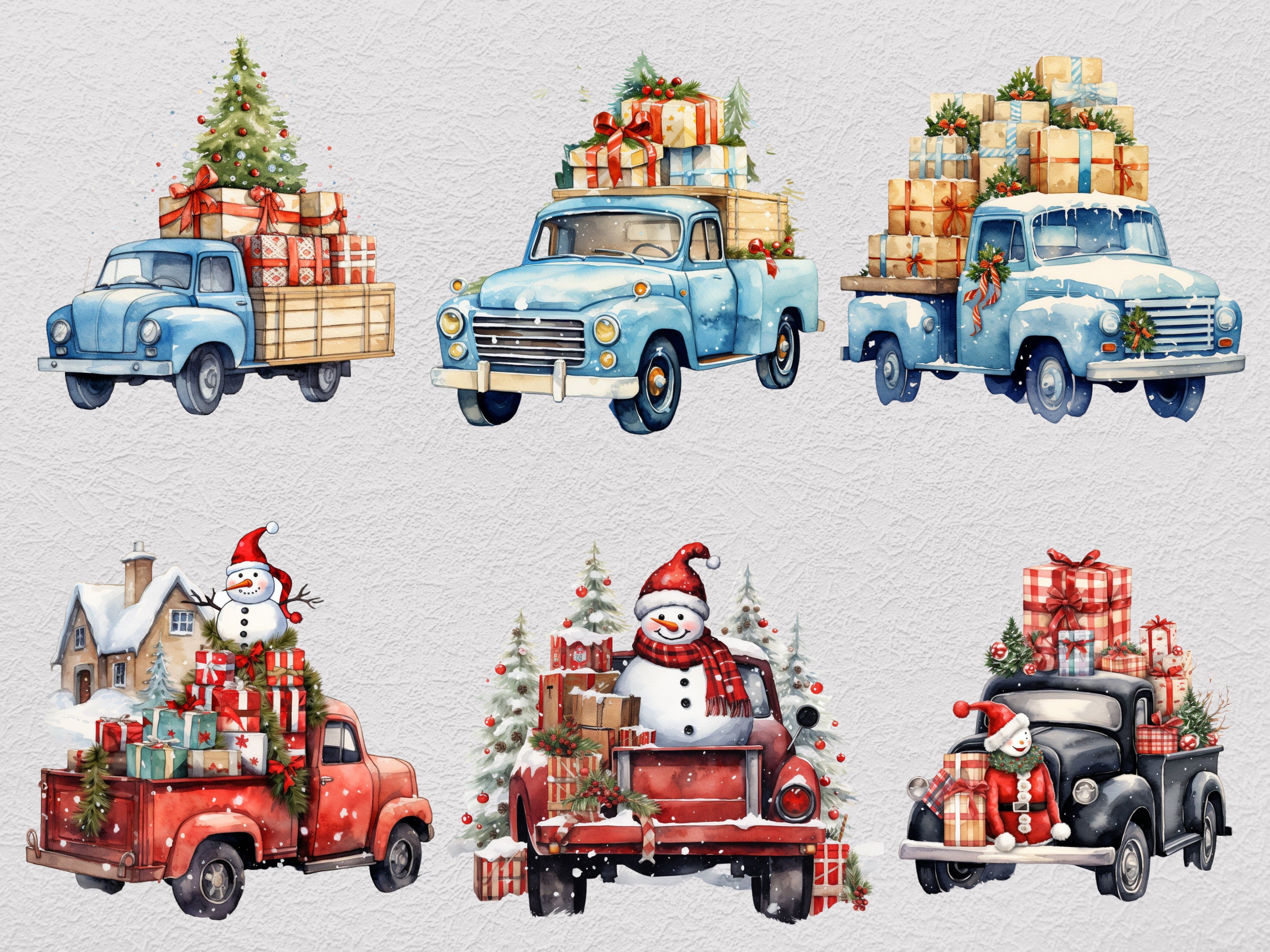 35 Winter Trucks Clipart PNG Sublimation Bundle Truck PNG - Etsy