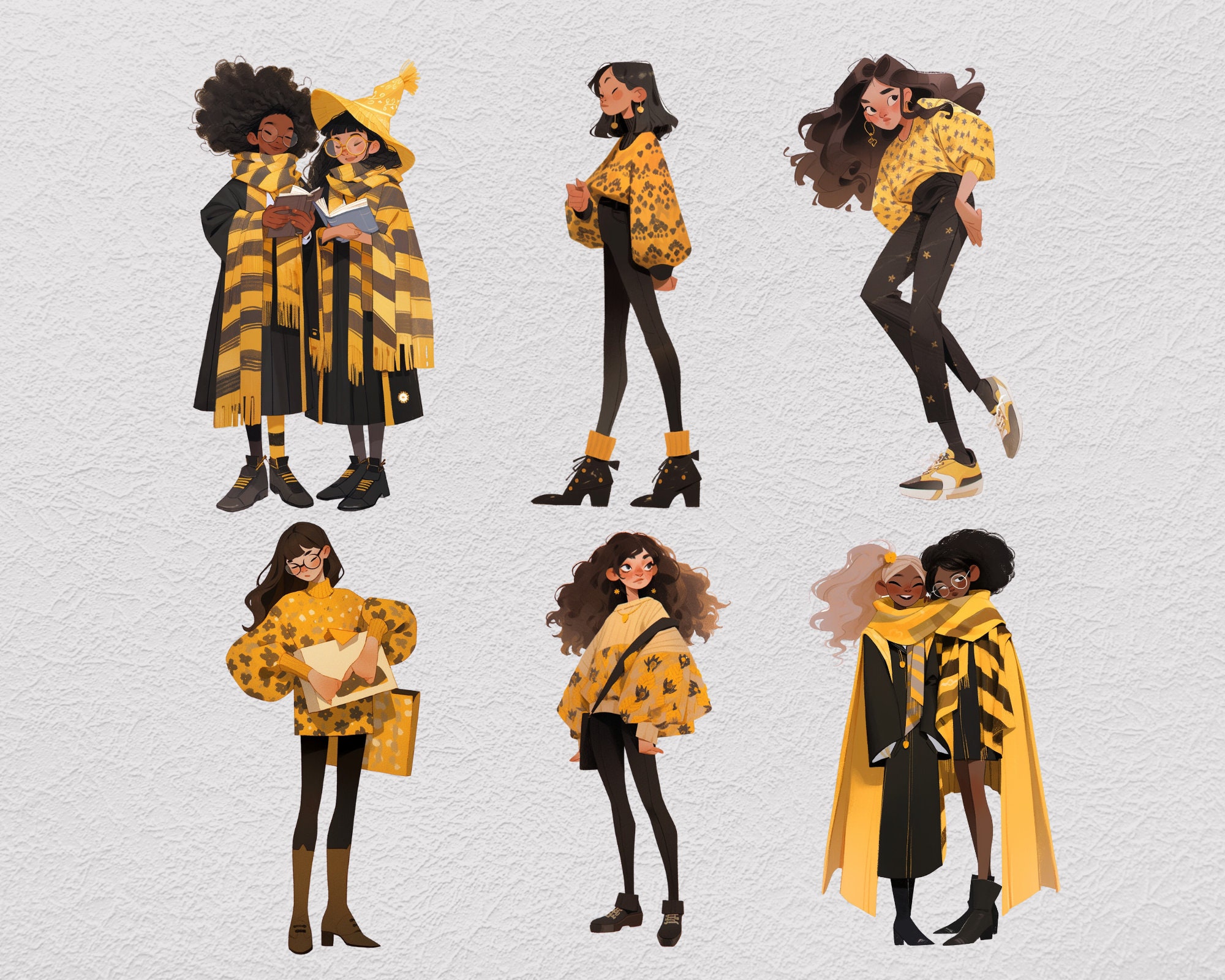 108 Hufflepuff Students Clipart, School Wizard Students Clipart PNG ...