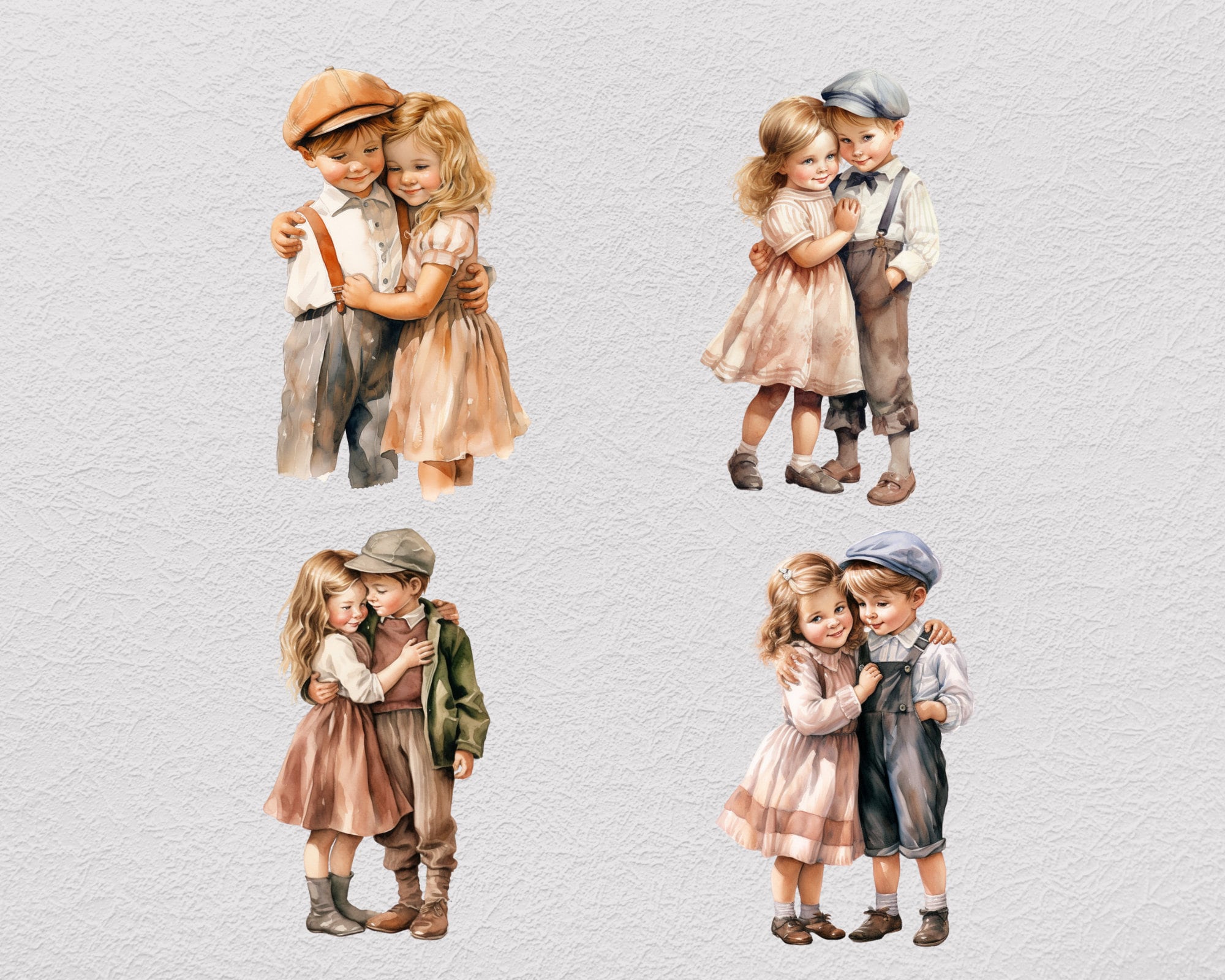 Vintage Siblings Clipart, Siblings Lovepng, Sister Brother PNG ...