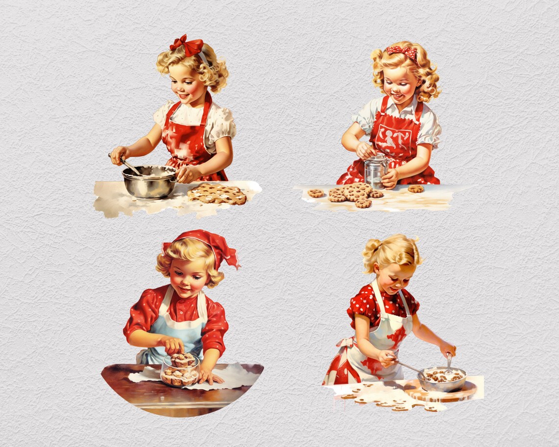 Vintage Baking Clipart PNG, Baking PNG, Bake Clip Art, Scrapbook, Junk ...