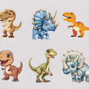 58 Dinosaurs for Children Clipart PNG Bundle, Transparent Clip Art for ...