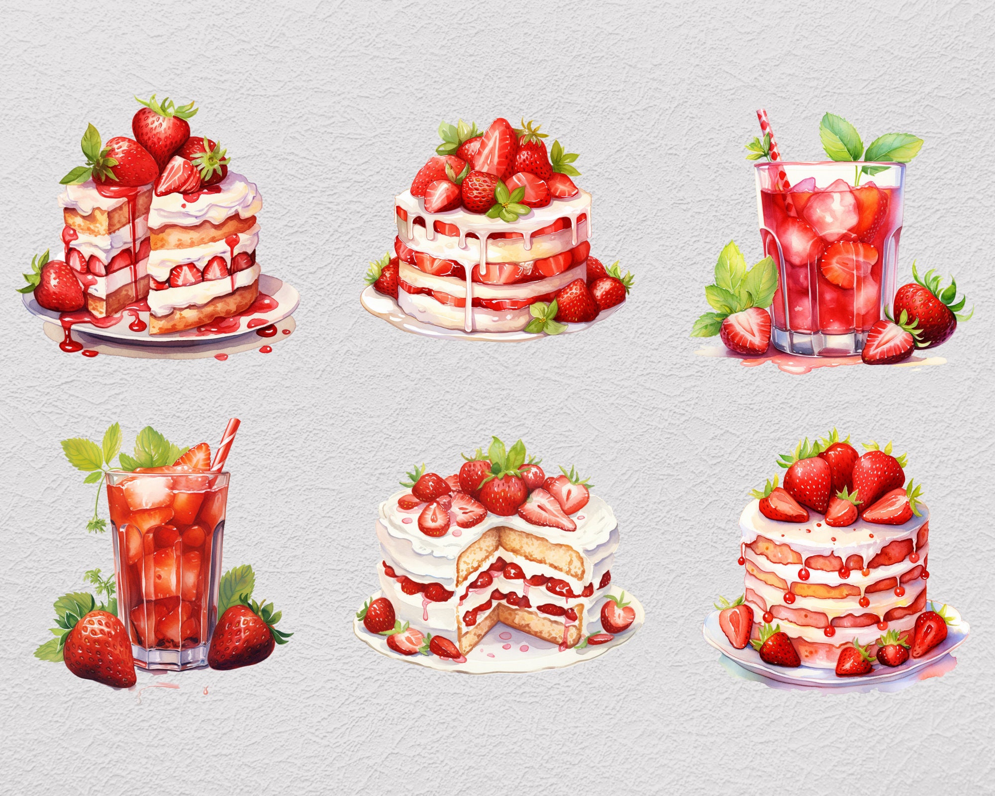 Strawberry Clipart, Fruits Clipart Bundle, All About Strawberry Clipart ...