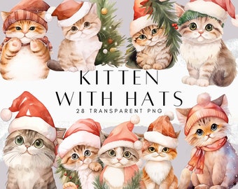 Cute Winter Animals Clipart, Cute Critters, Scarf and Beanie, Snowy ...