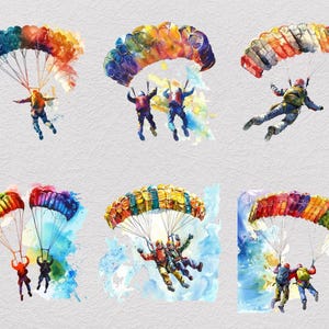 Skydiving Clipart PNG, Decoration Clip Art, Scrapbook Junk Journal ...