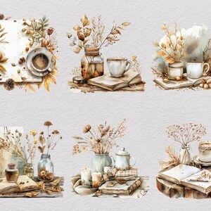 Watercolour Cozy Journaling Clipart Bundle, Books Clipart, Cozy Clipart ...