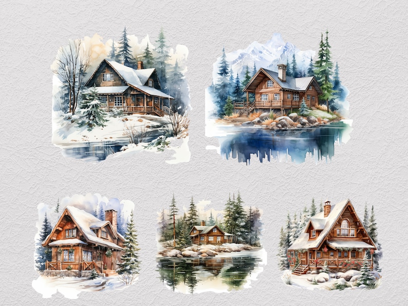 Winter Cabin Clipart PNG, Cabin PNG, Cozy Cabin, Winter Clip Art ...