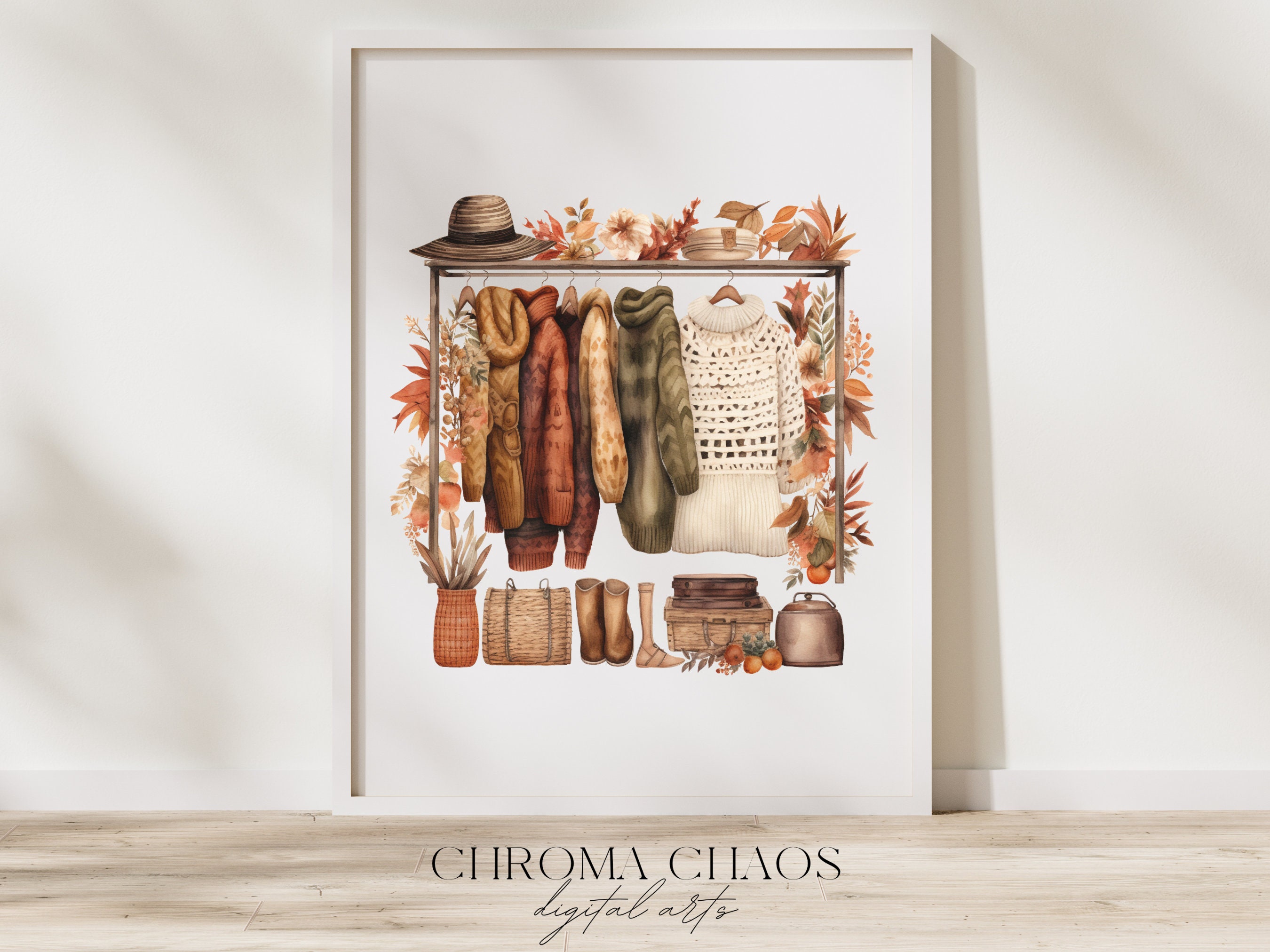 40 Watercolour Autumn Wardrobe Clipart Bundle Autumn Clothes - Etsy