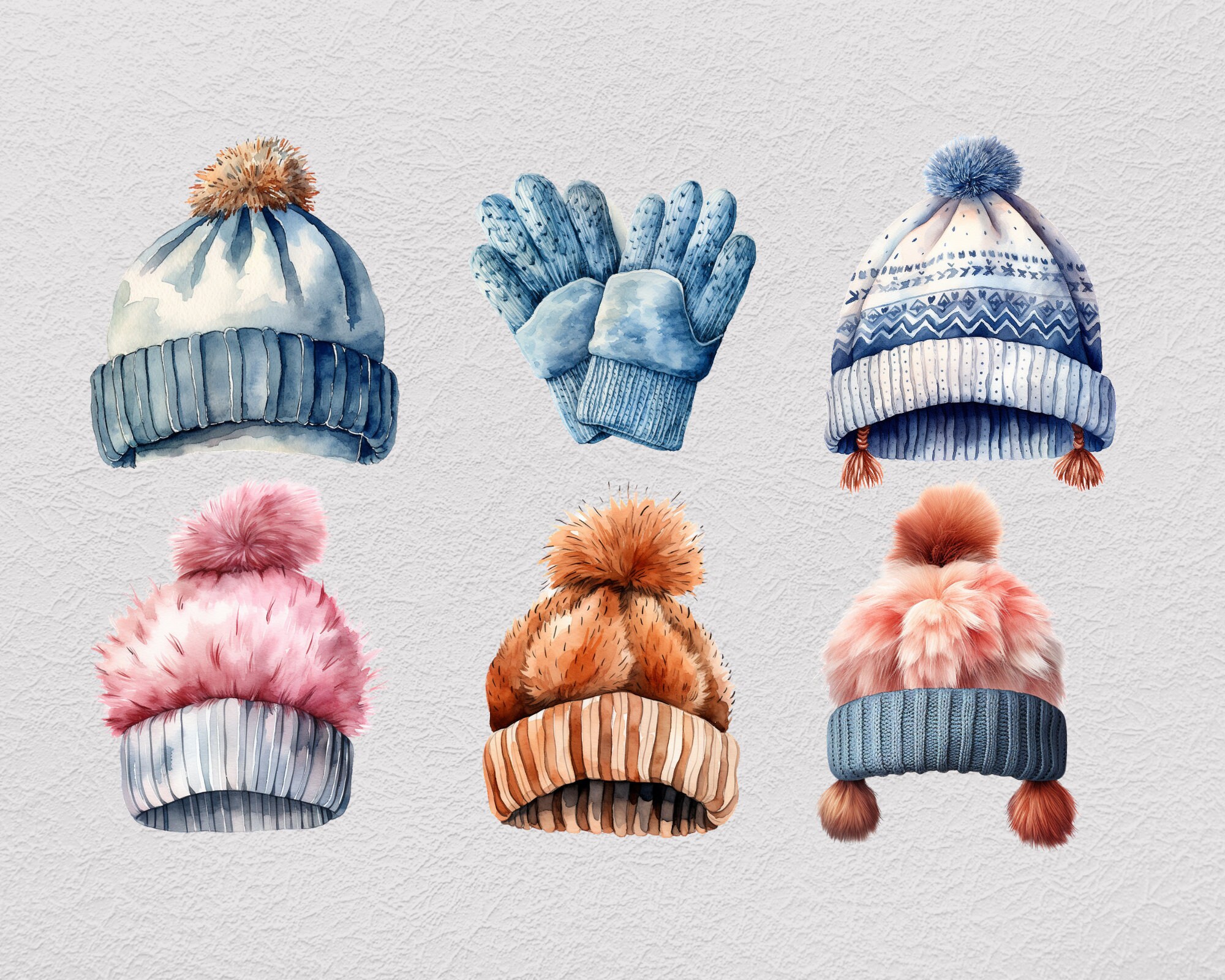 101 Watercolour Winter Outfit Clipart Bundle, Ski, Snow Boots, Jackets ...