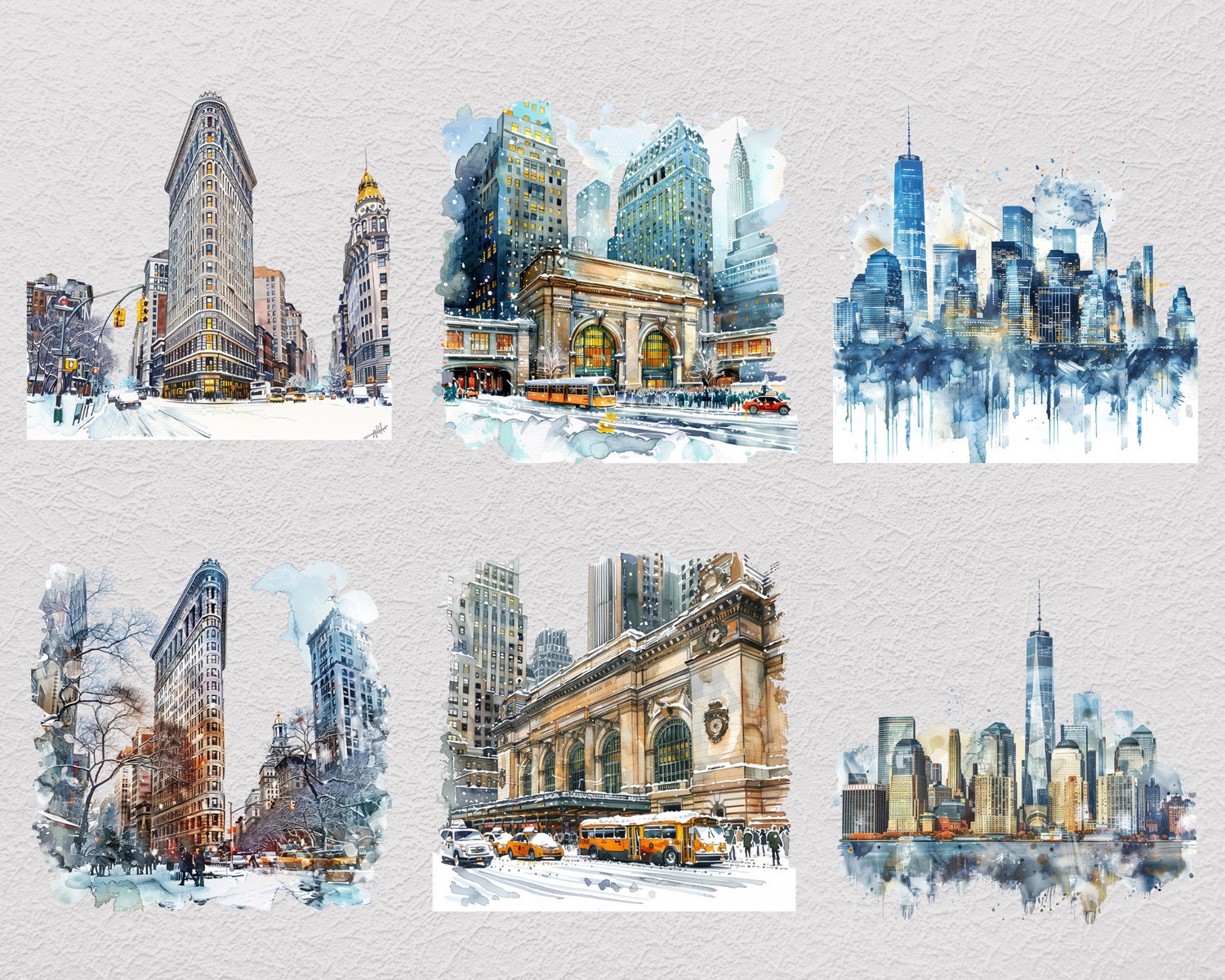 75 Winter in New York Clipart, City Bundle, New York City Clipart, Cozy ...