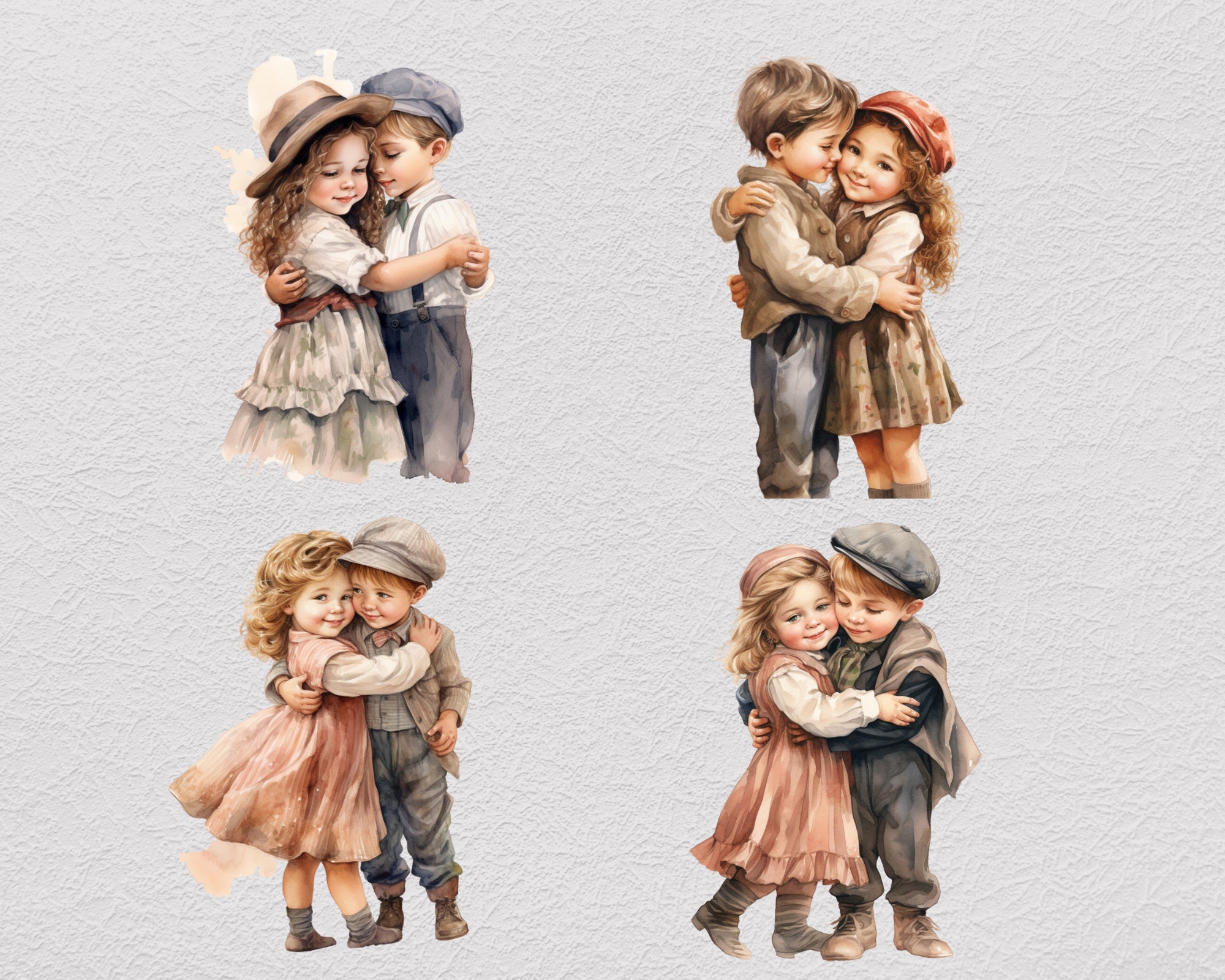 Vintage Siblings Clipart, Siblings Lovepng, Sister Brother PNG ...
