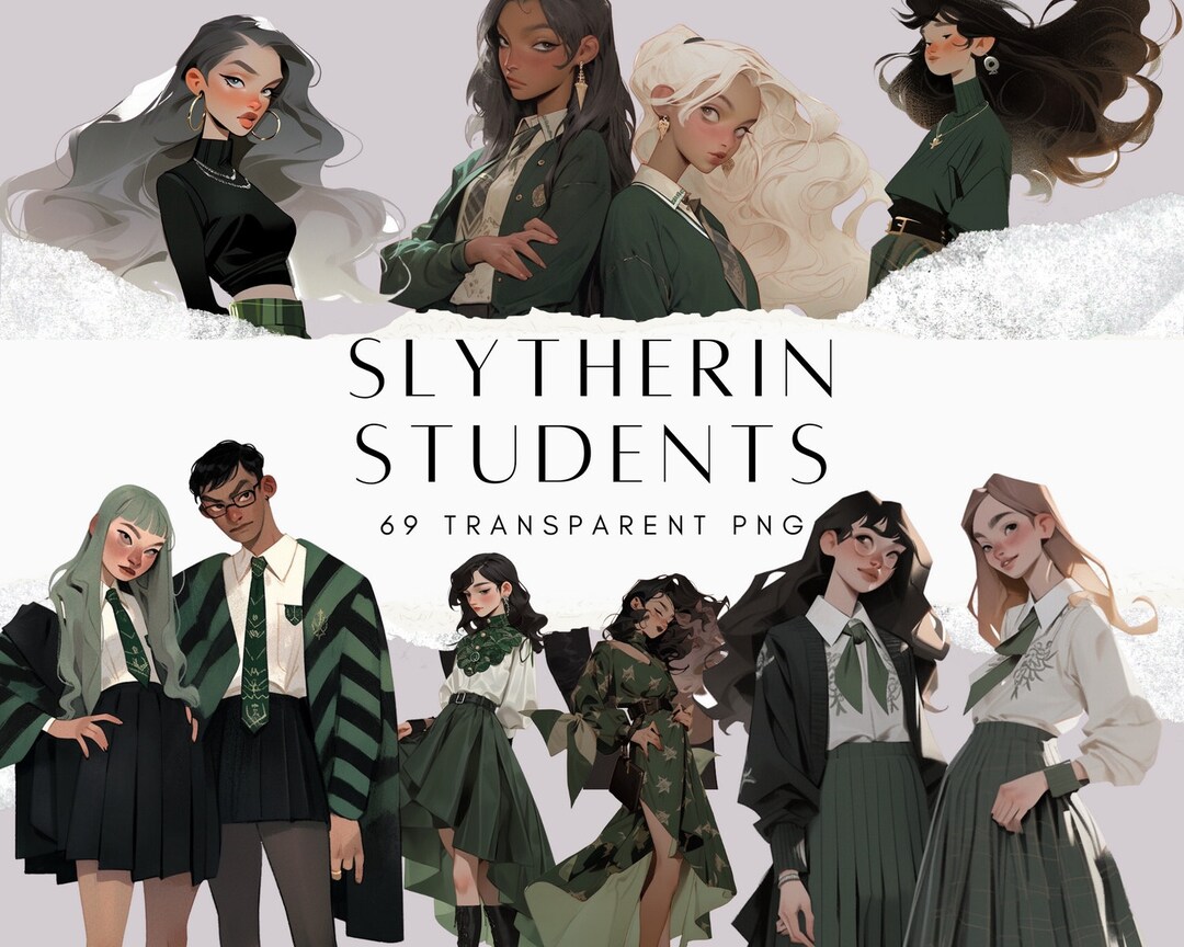 69 Slytherin Students Clipart, School Wizard Students Clipart PNG Clip ...