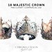 18 Crown Clip Art, Transparent PNG, Beautiful Watercolor Majestic Crown ...
