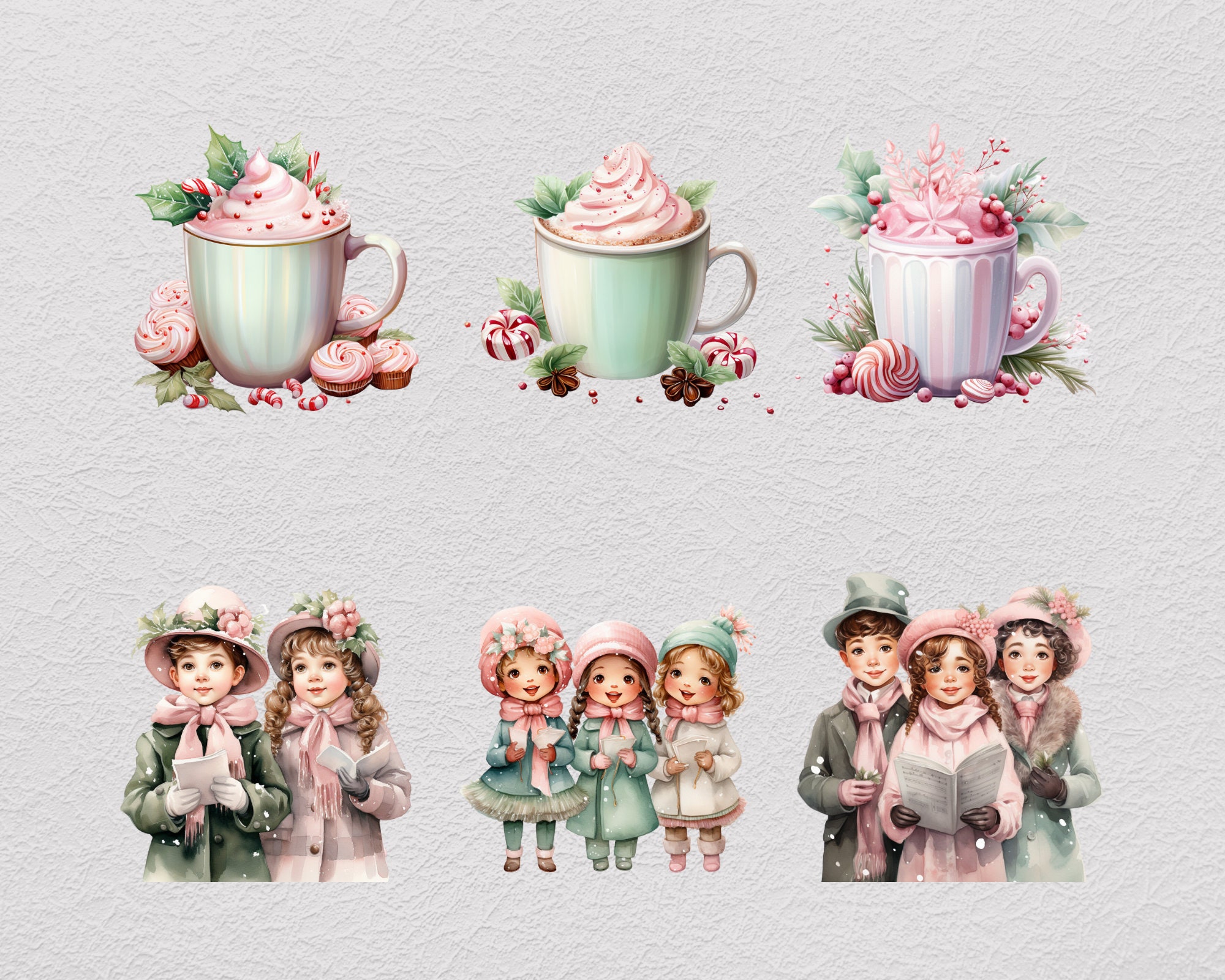 73 Pastel Winter Holiday Clipart Holiday PNG Winter Clip - Etsy