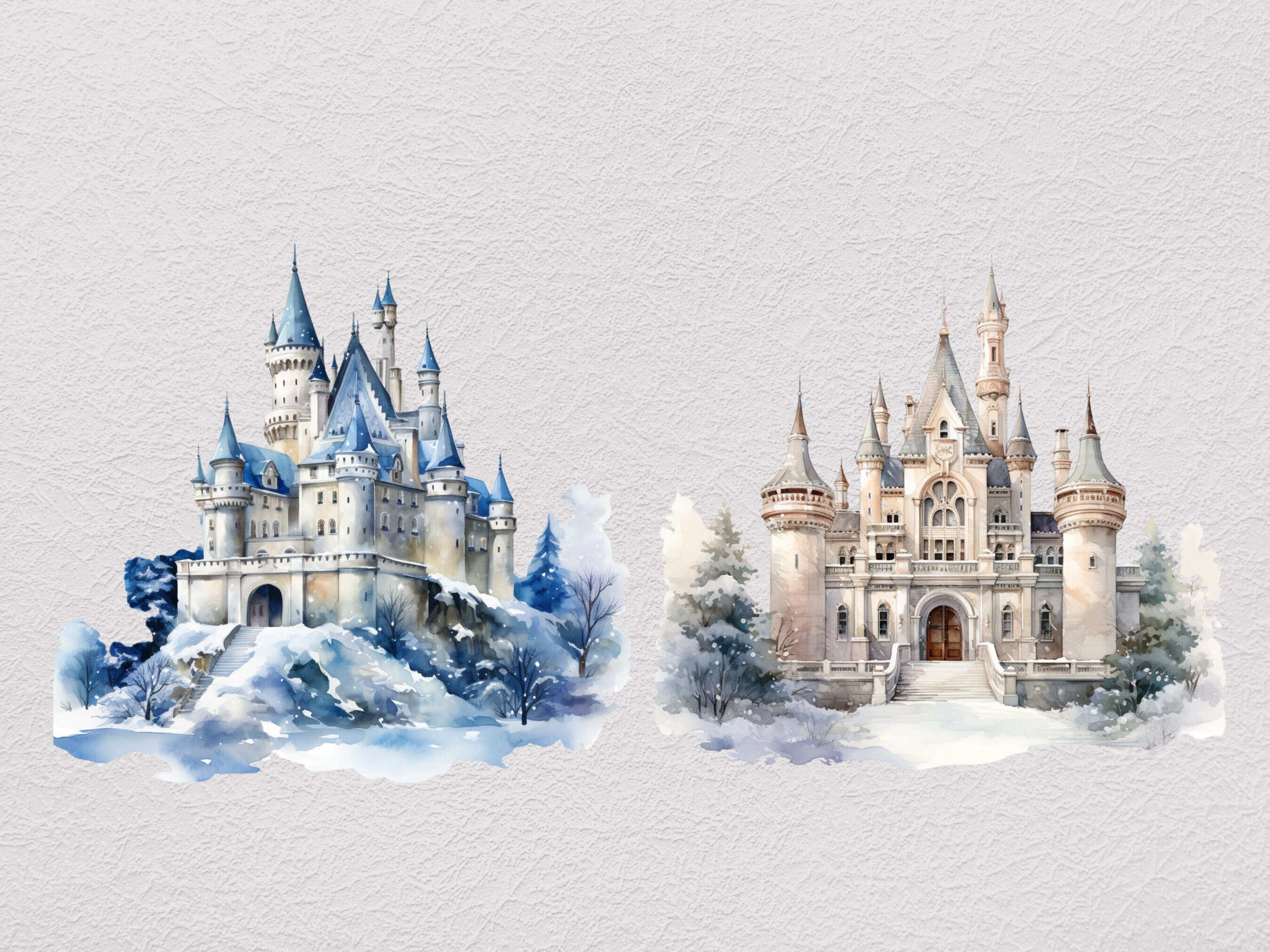 Winter Castles Clipart PNG, Castle PNG, Winter Clip Art, Scrapbook ...