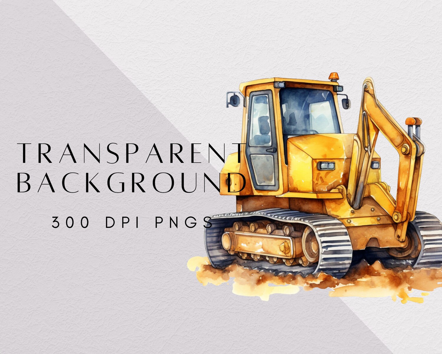Construction Vehicles Clipart PNG Bundle, Transparent Clip Art for Kids ...