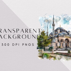 Istanbul Clipart, Watercolour City Clipart Bundle, Around the World ...