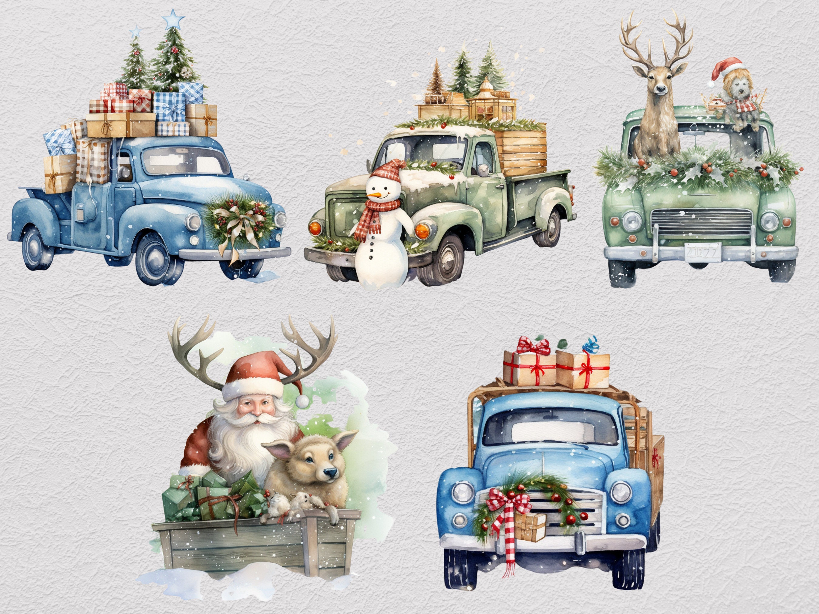35 Winter Trucks Clipart PNG Sublimation Bundle Truck PNG - Etsy