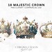 18 Crown Clip Art, Transparent PNG, Beautiful Watercolor Majestic Crown ...