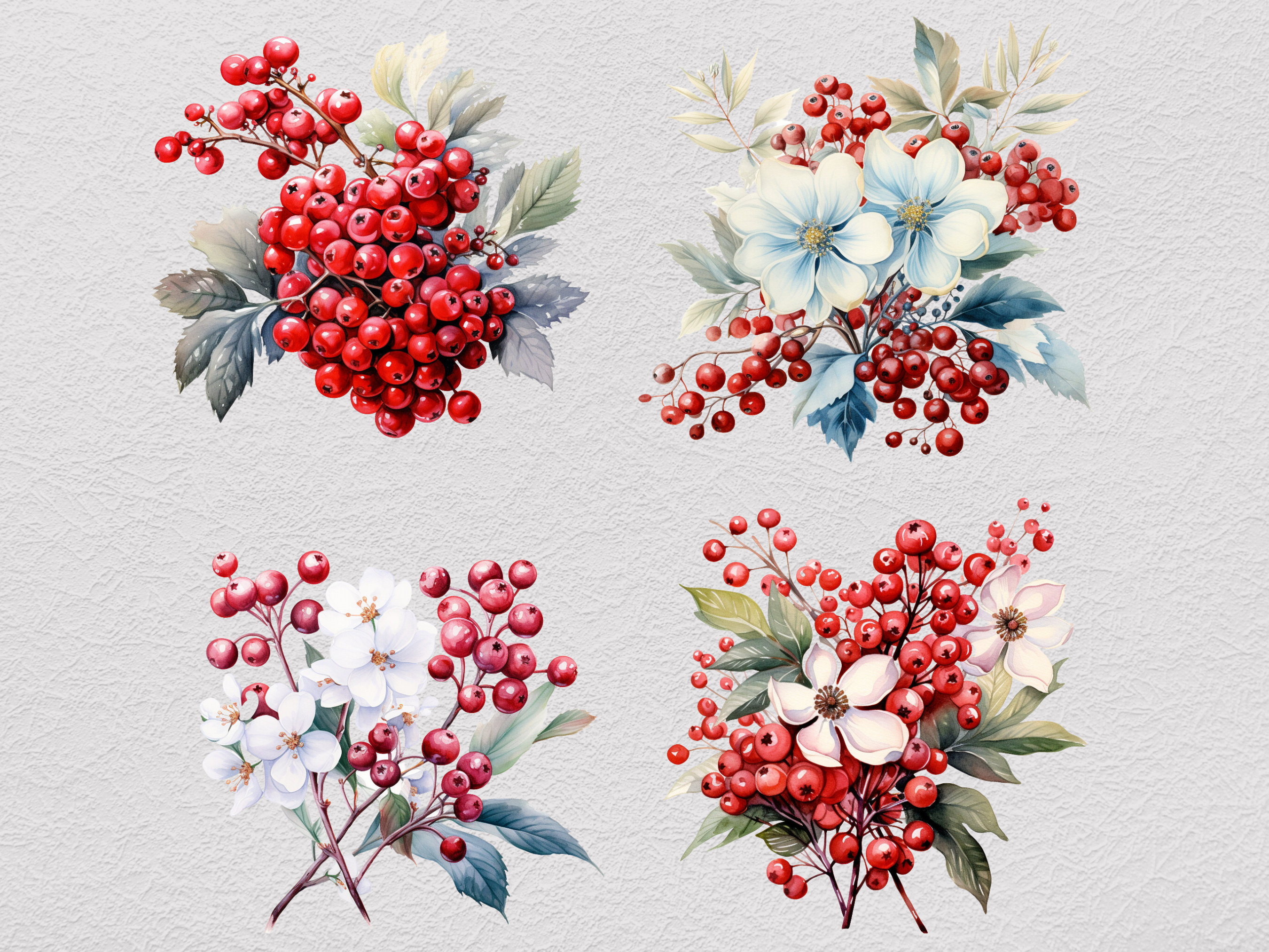 Winter Berries Clipart PNG, Berries PNG, Winter Clip Art, Scrapbook ...