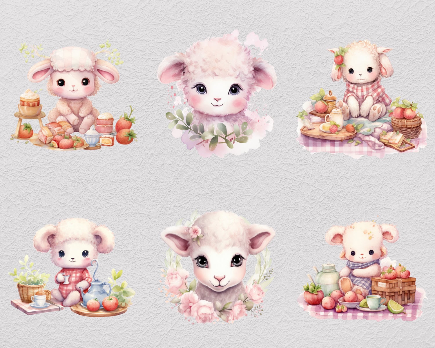 Cute Lamb Clipart, Lamb PNG, Cute Sheep PNG, Animal Friends, Cozy ...