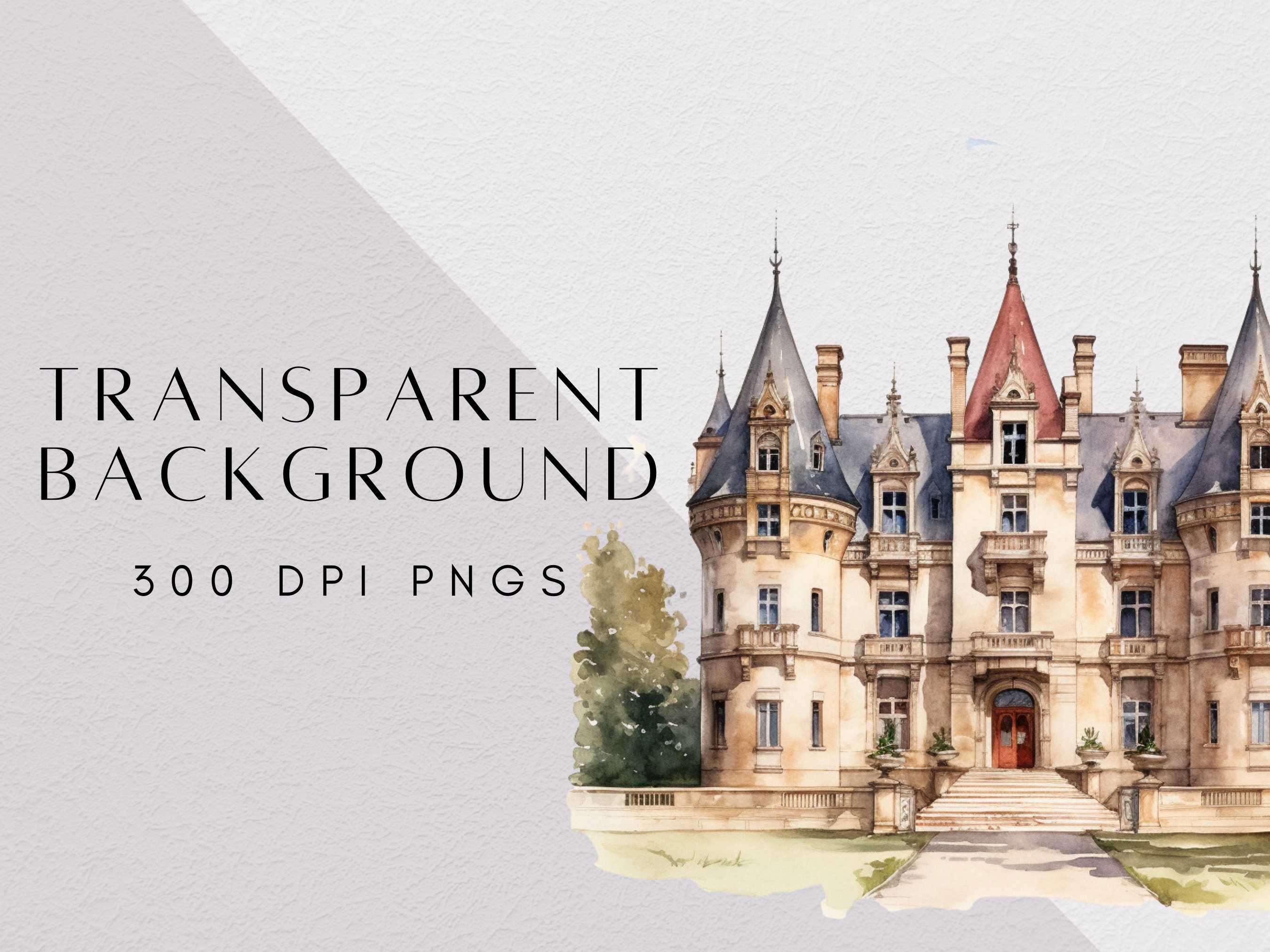 Luxury Chateau Clipart PNG, Chateau PNG, Architecture Clipart, Vintage ...