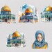 Ramadan Clipart, Watercolour Ramadan Clipart Bundle, Islamic Clipart ...