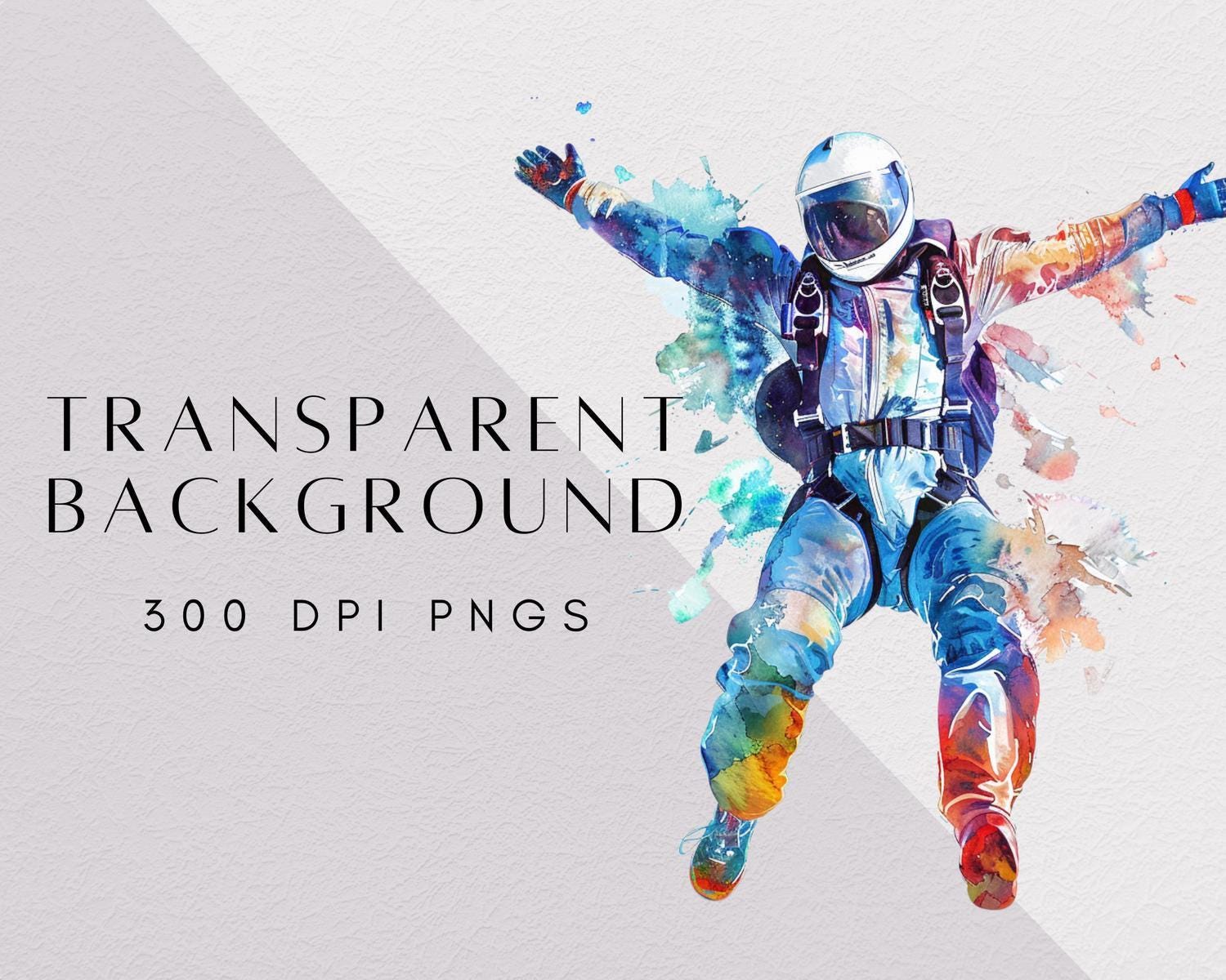 Skydiving Clipart PNG, Decoration Clip Art, Scrapbook Junk Journal ...