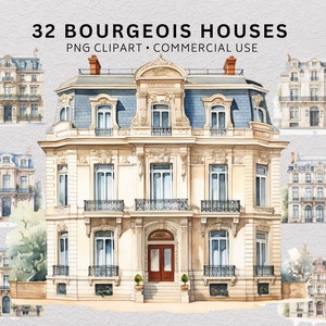 Bourgeois House Clipart, Bourgeois PNG, Architecture Clipart, Vintage ...