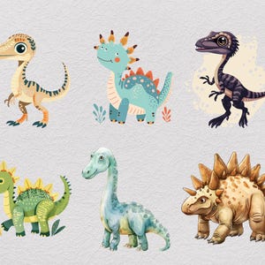 58 Dinosaurs for Children Clipart PNG Bundle, Transparent Clip Art for ...