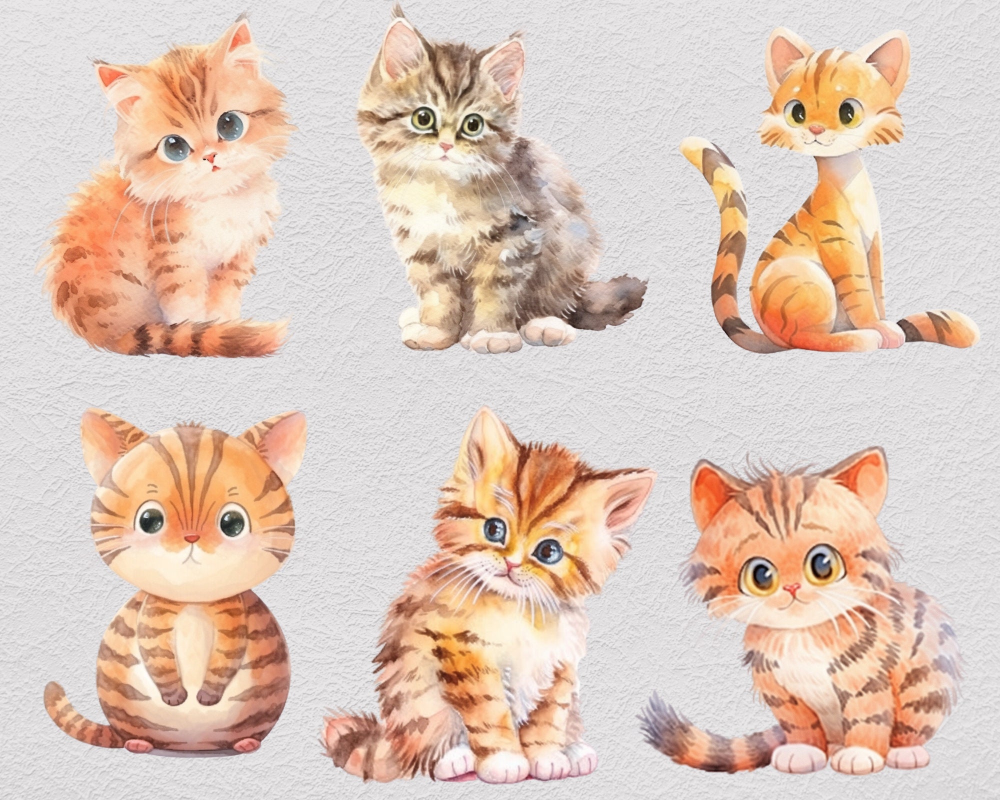 44 Fluffy Kittens Clipart Kitten Family PNG Cat Clipart Cat - Etsy