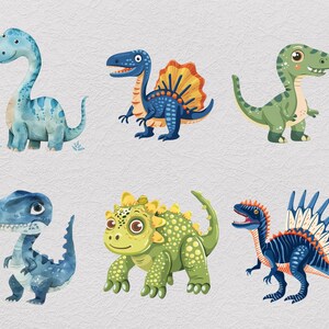 58 Dinosaurs for Children Clipart PNG Bundle, Transparent Clip Art for ...