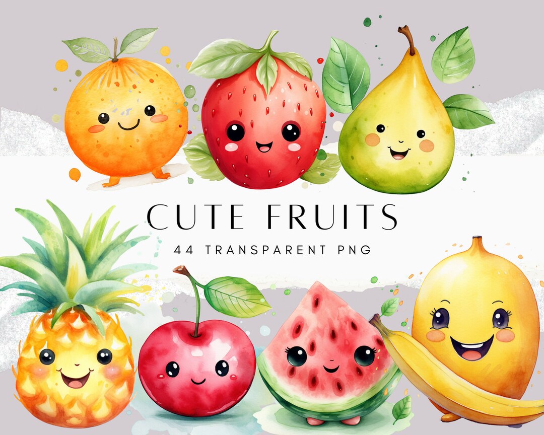 Cute Fruit Clipart PNG, Valentine Decoration PNG, Valentine Clip Art ...