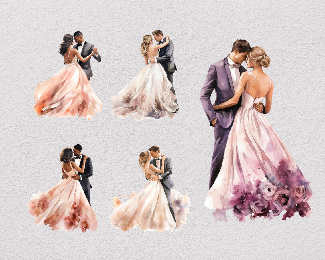 33 Bride and Groom Clipart Wedding Clipart Engagement - Etsy