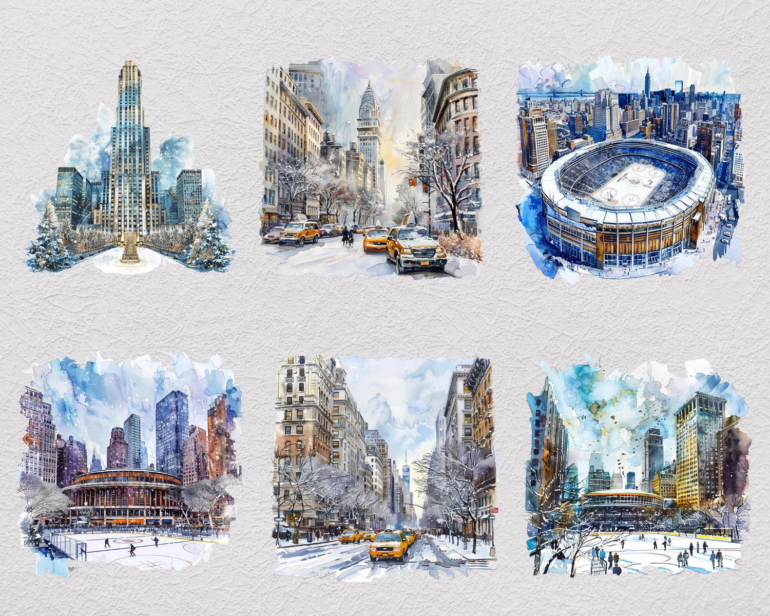 75 Winter in New York Clipart, City Bundle, New York City Clipart, Cozy ...
