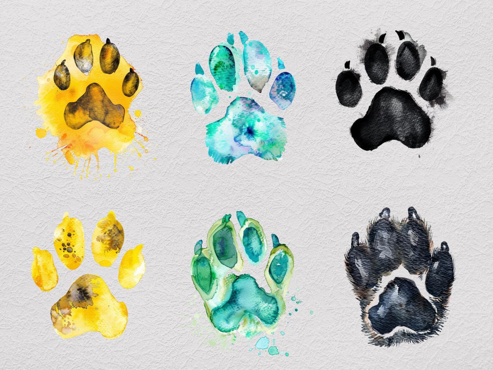 56 Watercolor Dog Paws Clip Art, Transparent PNG, Beautiful Dog Paws ...